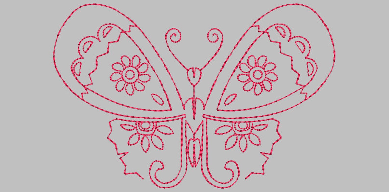 Redwork Spring Butterflies Machine Embroidery Designs PACK OF 10 ...