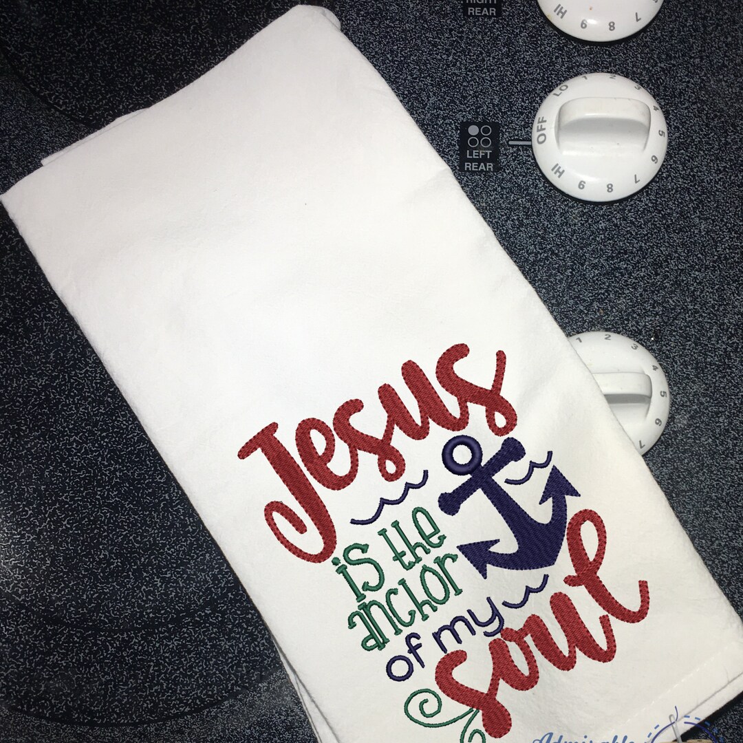 Bible Verse Embroidered Kitchen Towels, Scripture Tea Towels, Biblical ...