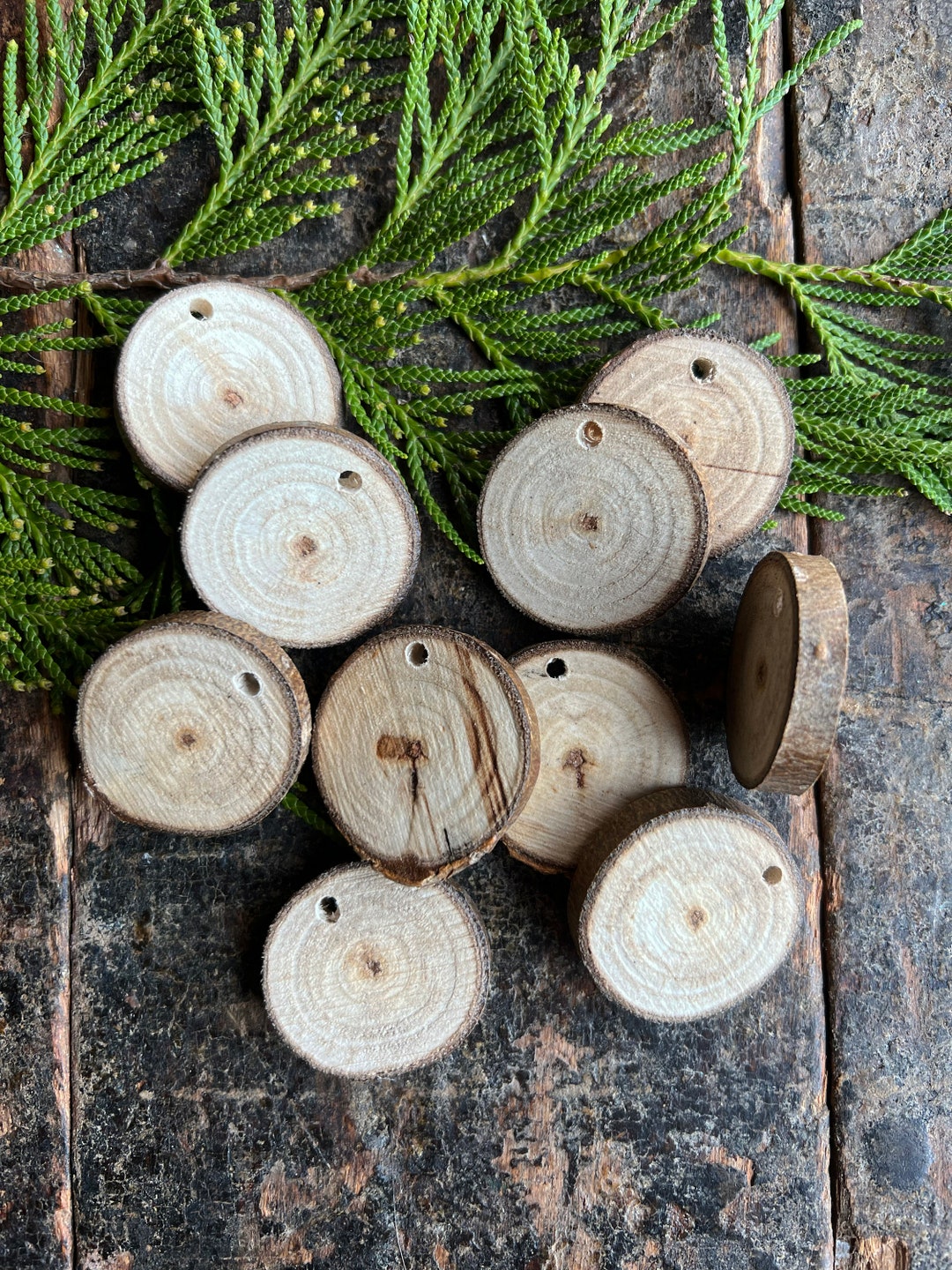 20 Blank Wood Tree Disc Ornaments DIY Personalized Gift - Etsy