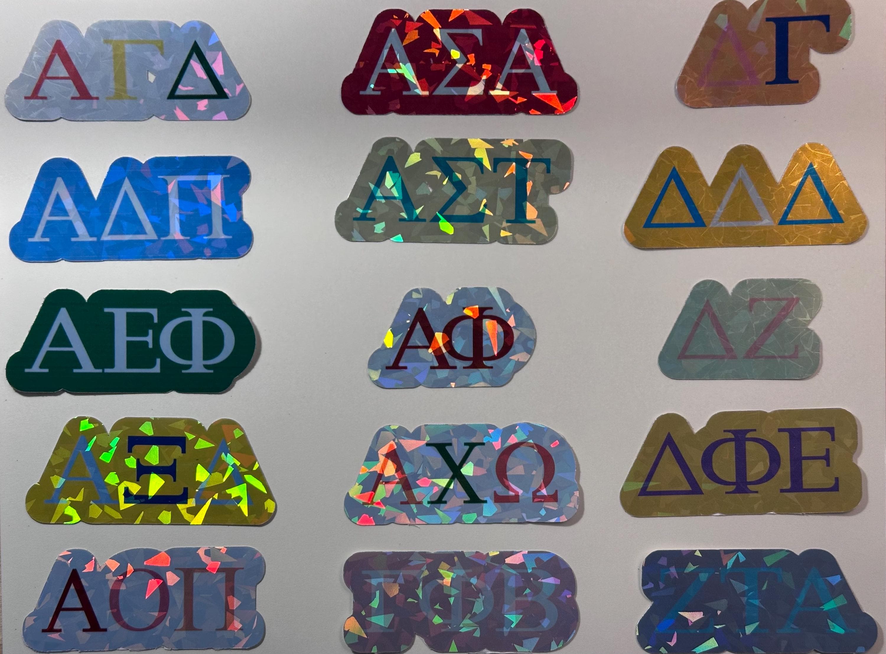 Holographic Panhellenic Sorority Stickers - Etsy