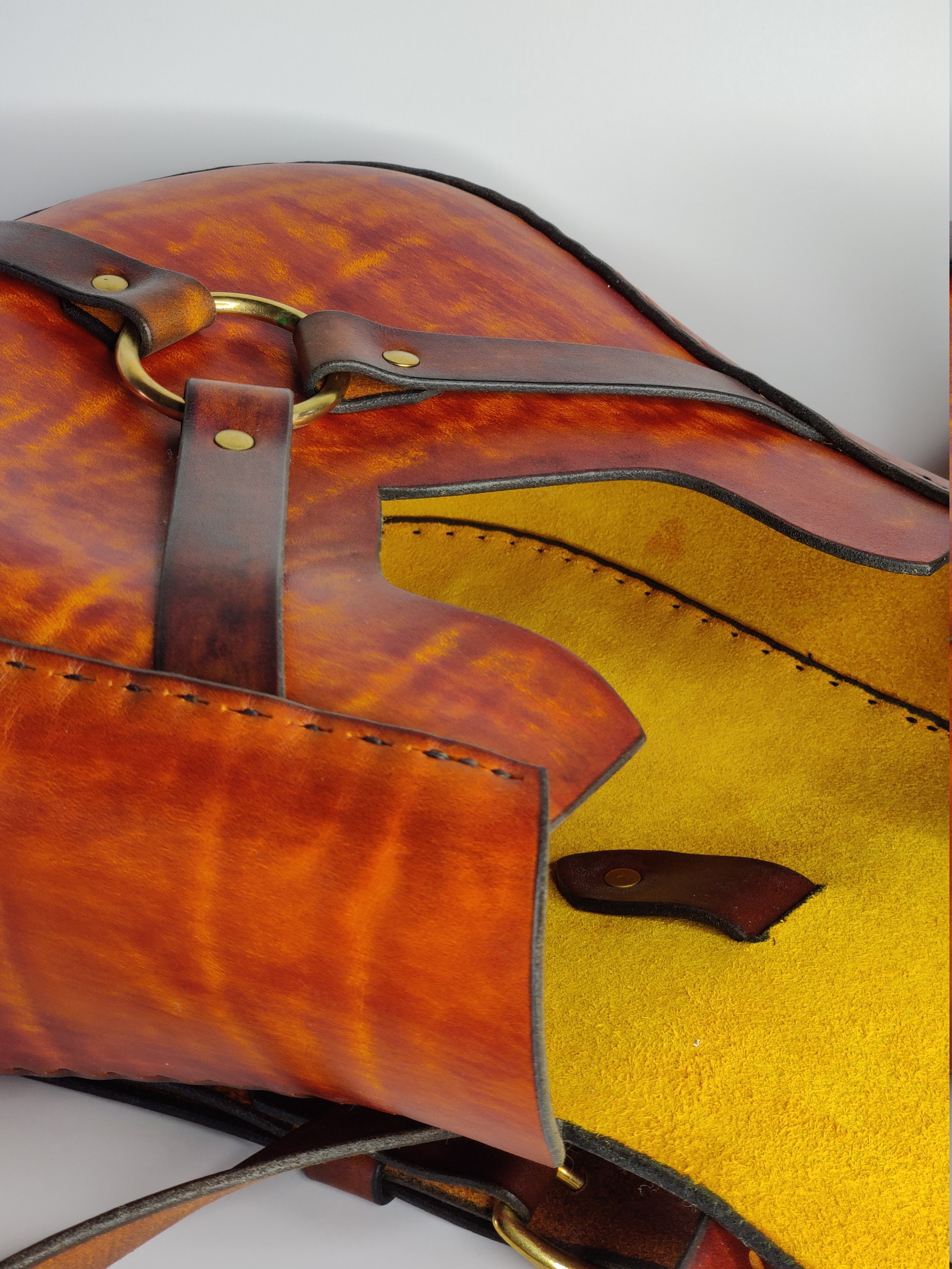 Large Handmade Latigo Leather Backpack Hand-dyed and - Etsy