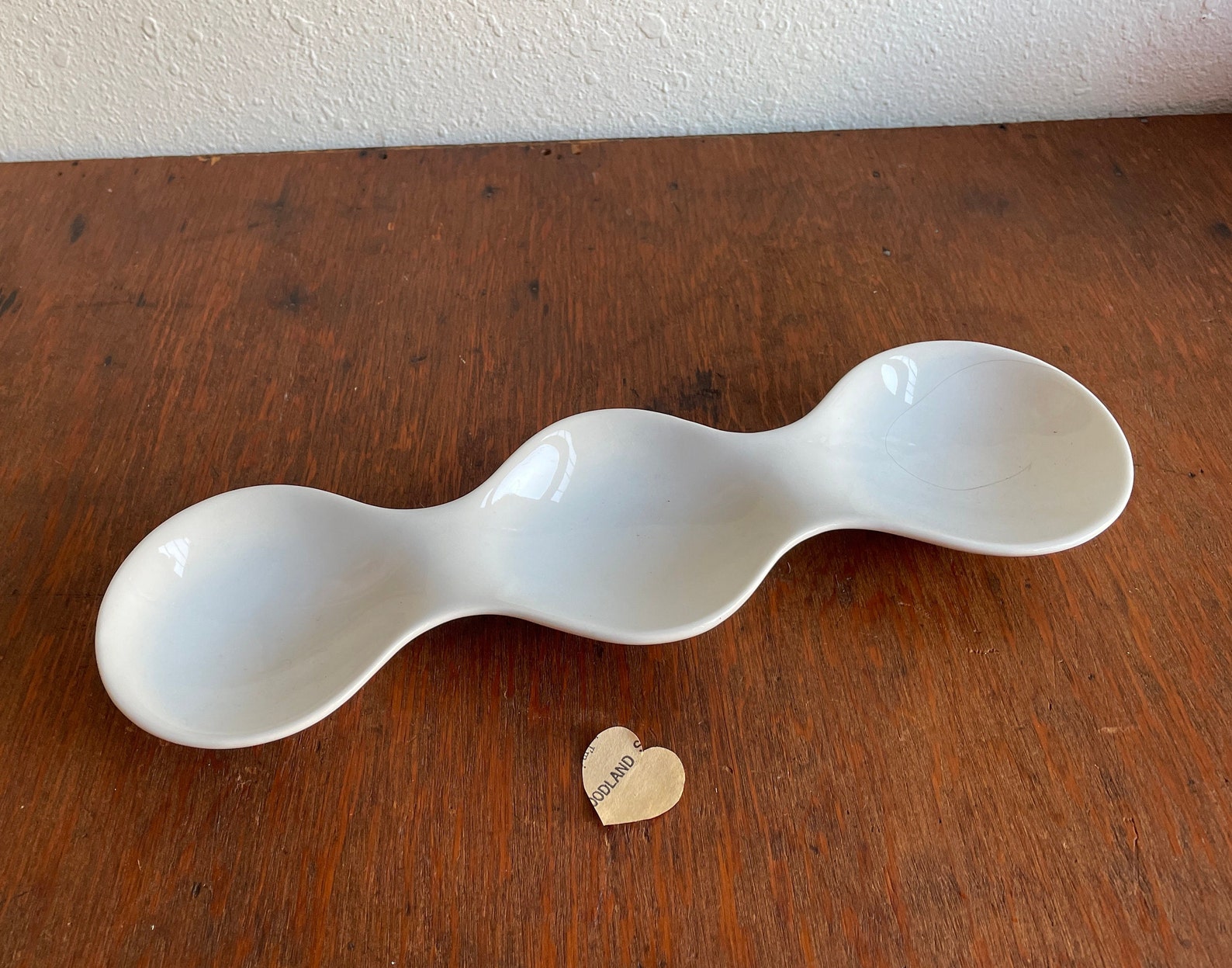 Vintage PIER ONE White Porcelain Modernist Serving Dish - Etsy