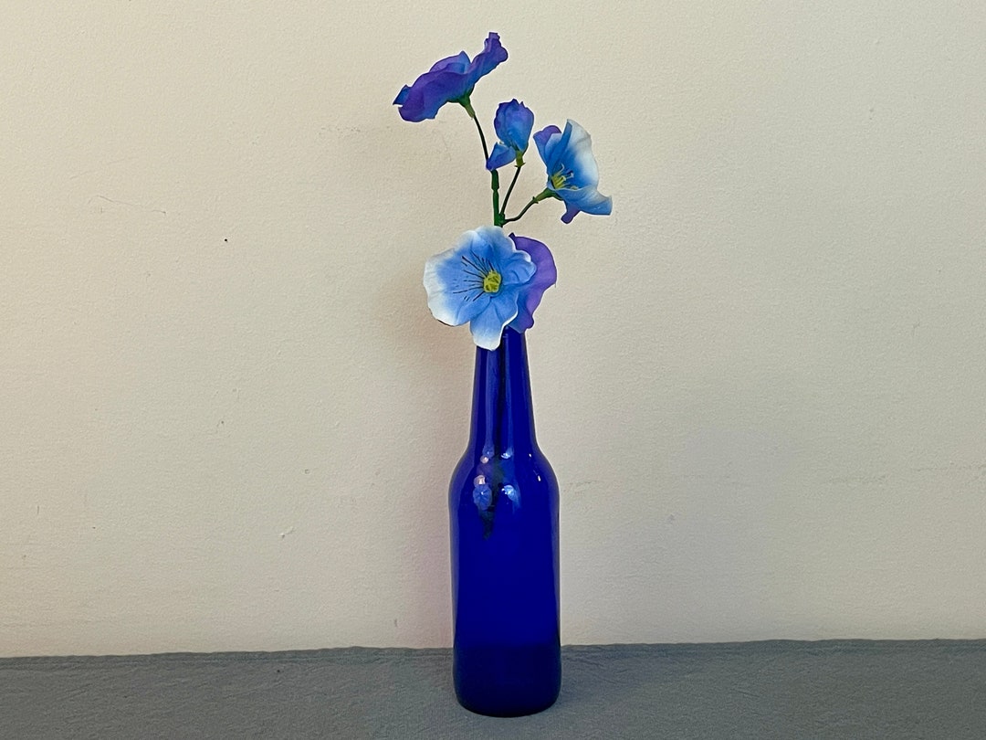 Vintage Cobalt Blue Glass Beer Bottle Vintage 12 Oz - Etsy