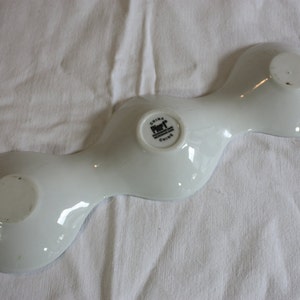 Vintage PIER ONE White Porcelain Modernist Serving Dish | Etsy