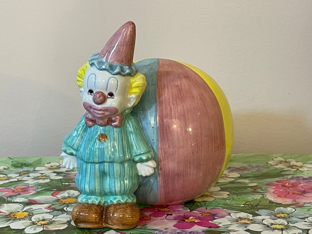 Pastel Clown Ceramic Planter Vintage 1980s Garden Pots - Etsy
