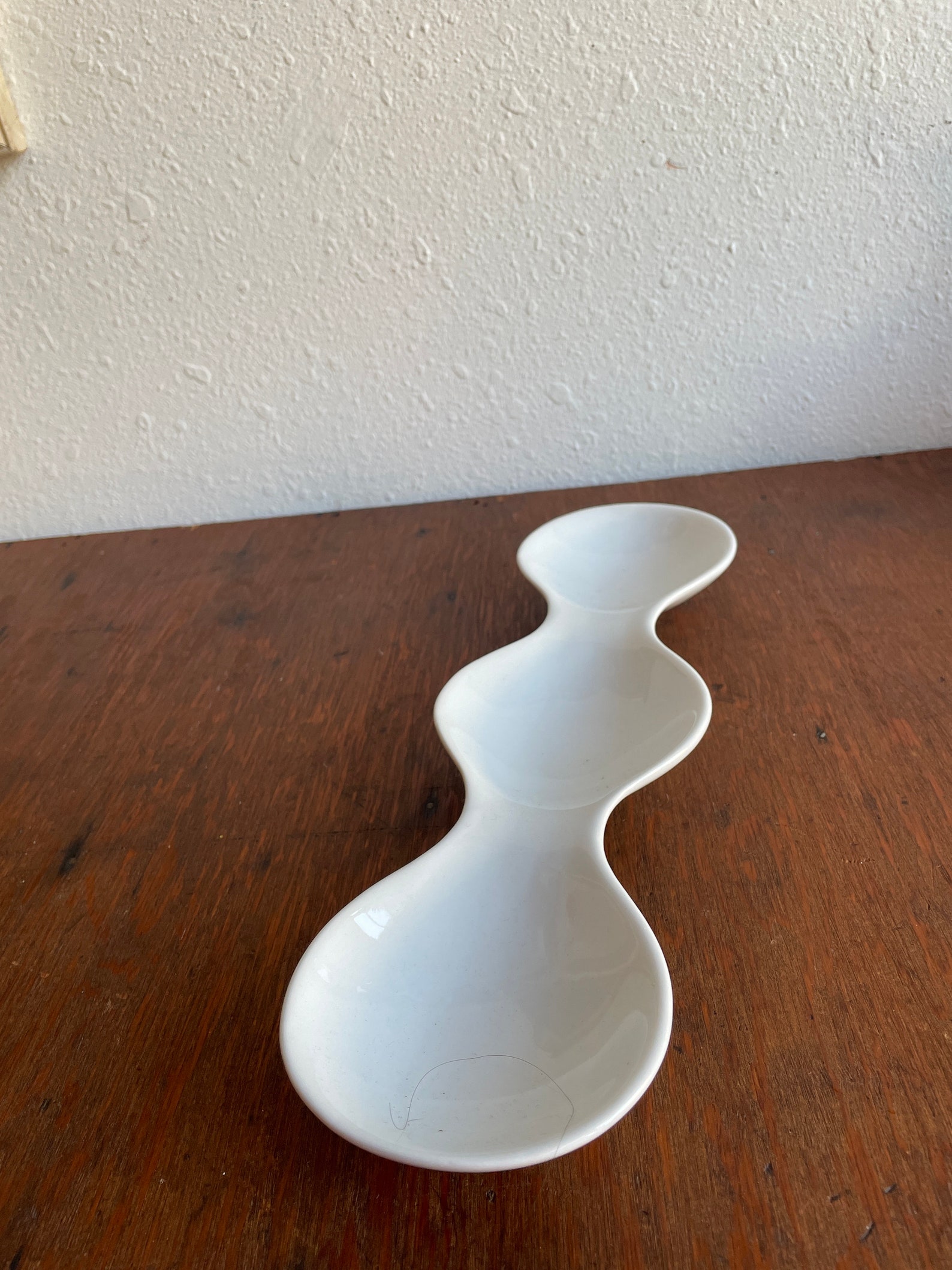 Vintage PIER ONE White Porcelain Modernist Serving Dish - Etsy