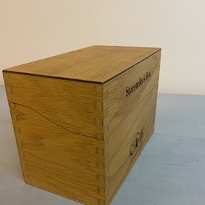 Storytellers Box Solid Wood Index Box With Lid Candlewick - Etsy