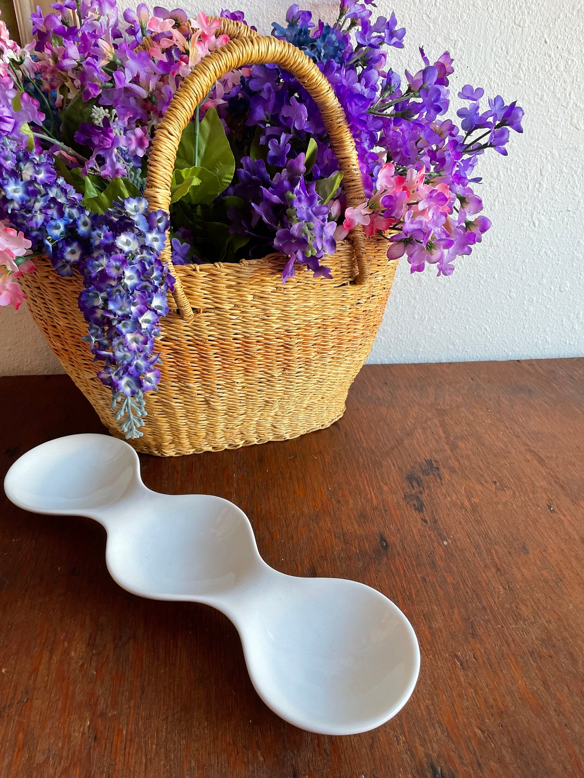 Vintage PIER ONE White Porcelain Modernist Serving Dish - Etsy