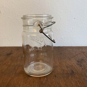 Clear Eclipse Wide Mouth Mason Jar Vintage 1940s Canning - Etsy