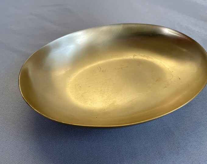 Matte Brass Metal Small Oval Serving Dish FOOD SAFE Crate - Etsy