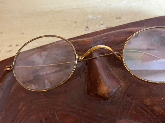 Antique Gold Wire Spectacles Oval Optical Eyeglasses … - Gem