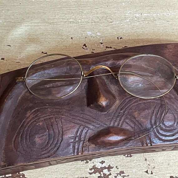 Antique Gold Wire Spectacles Oval Optical Eyeglasses … - Gem