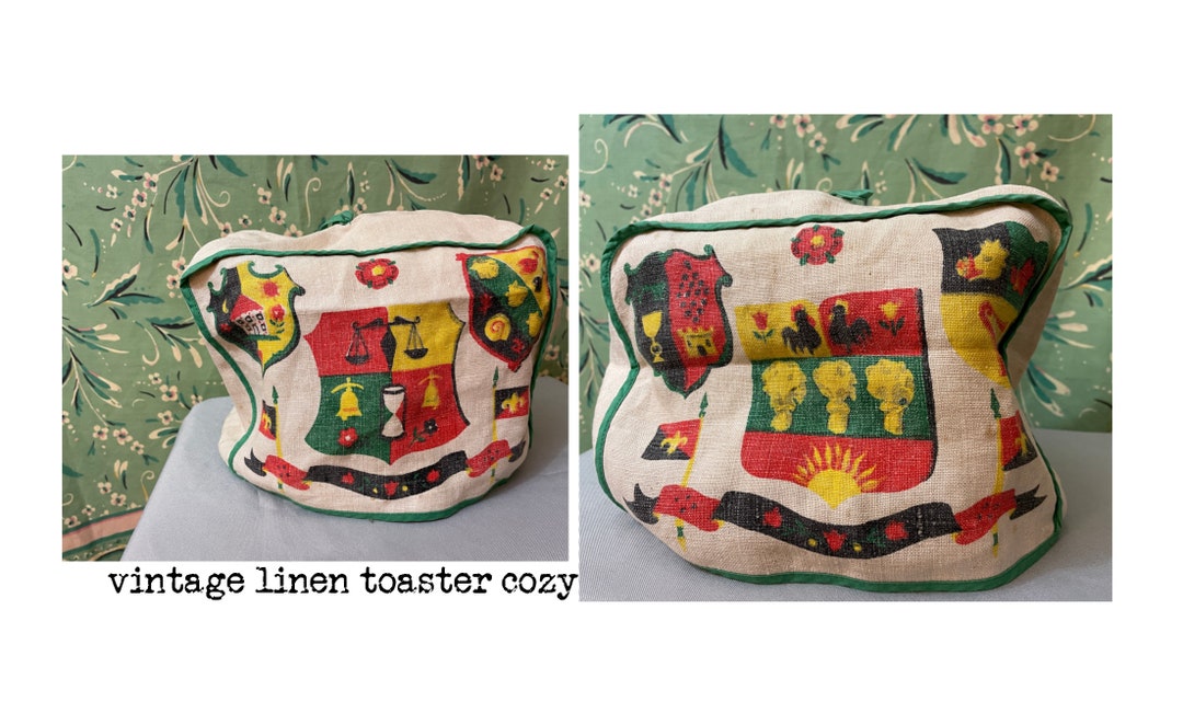 Linen Toaster Cozy French Coat of Arms Vintage 1940s Kitchen Textiles ...