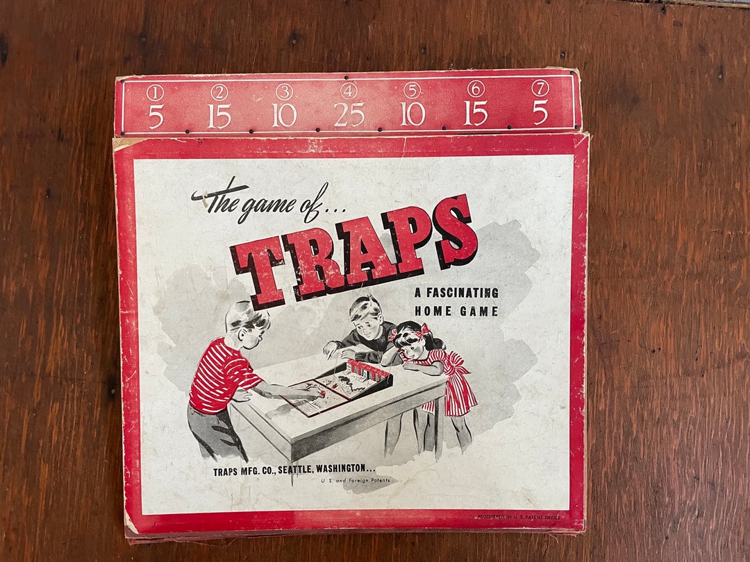 The Game of Traps A Fascinating Home Game Vintage 1950s Board Games - Etsy