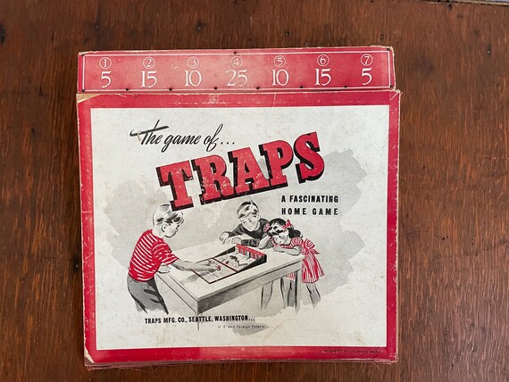 The Game of Traps A Fascinating Home Game Vintage 1950s Board - Etsy