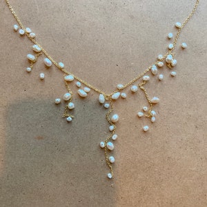 Waterfall Bridal Necklace and Earring Set - Etsy
