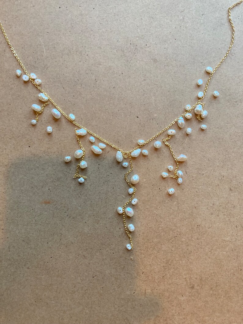 Waterfall Bridal Necklace and Earring Set - Etsy