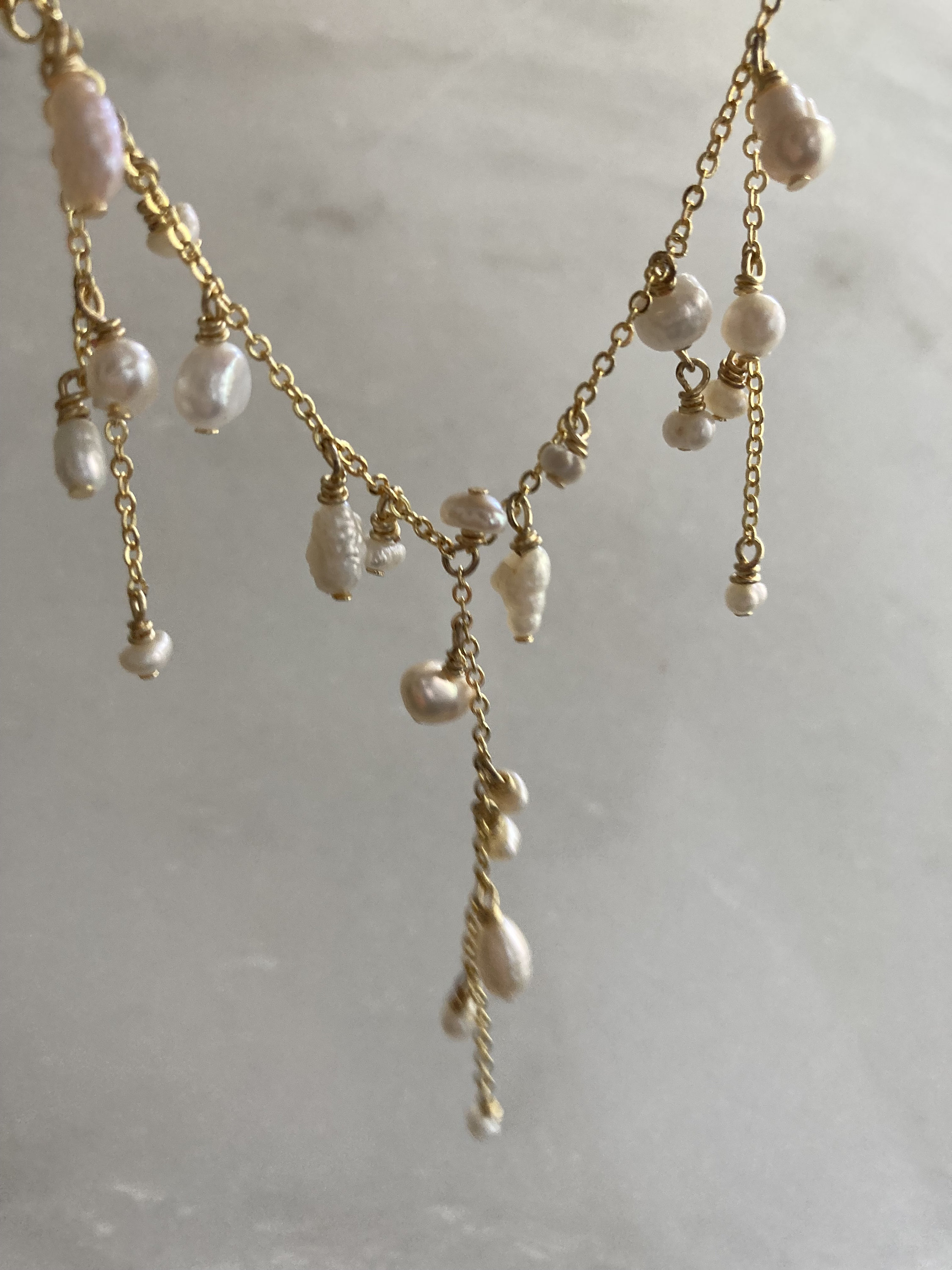 Waterfall Bridal Necklace and Earring Set - Etsy