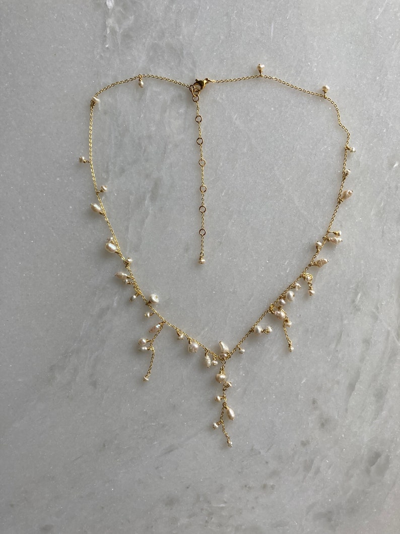 Waterfall Bridal Necklace and Earring Set - Etsy