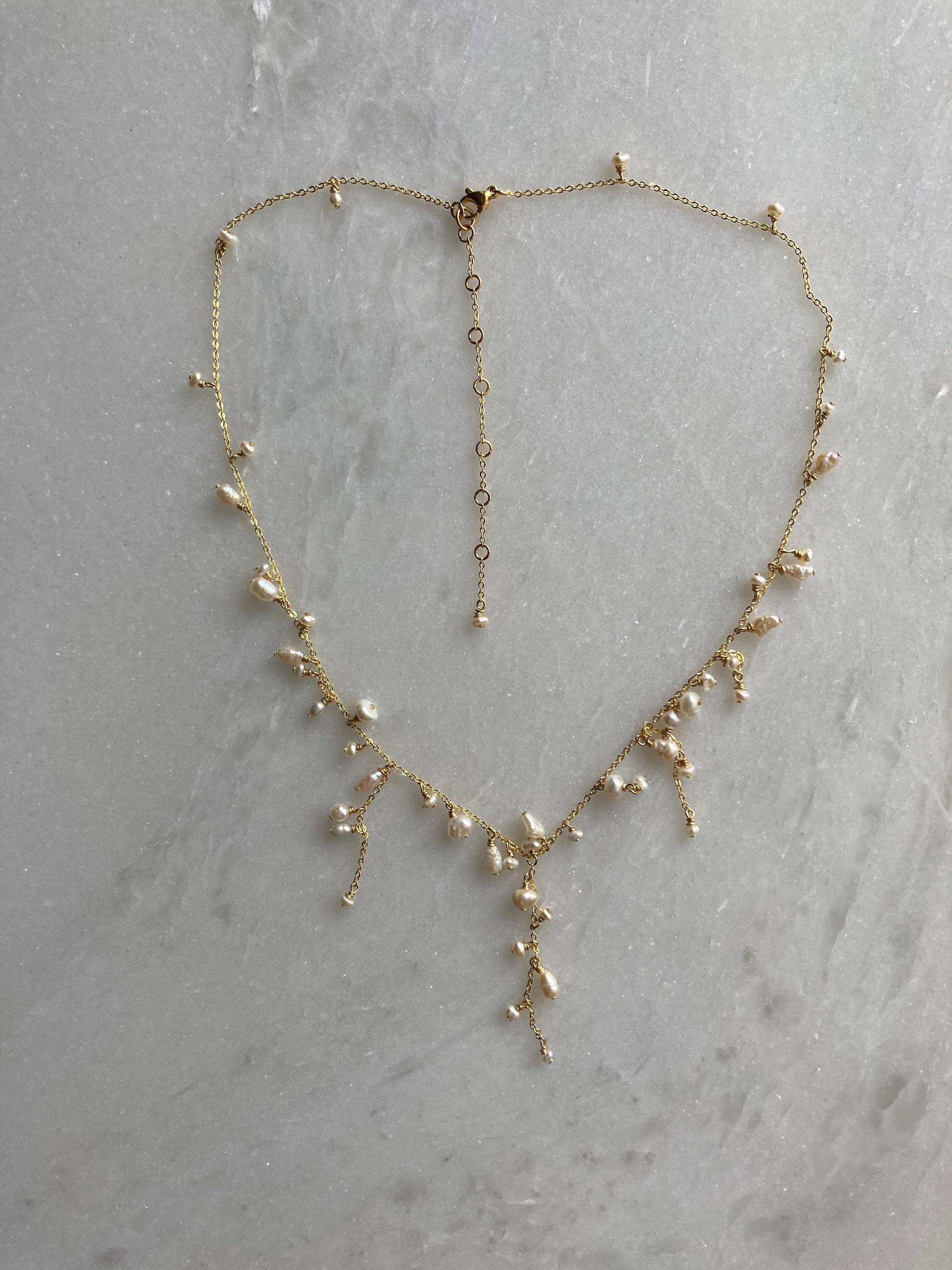 Waterfall Bridal Necklace and Earring Set - Etsy