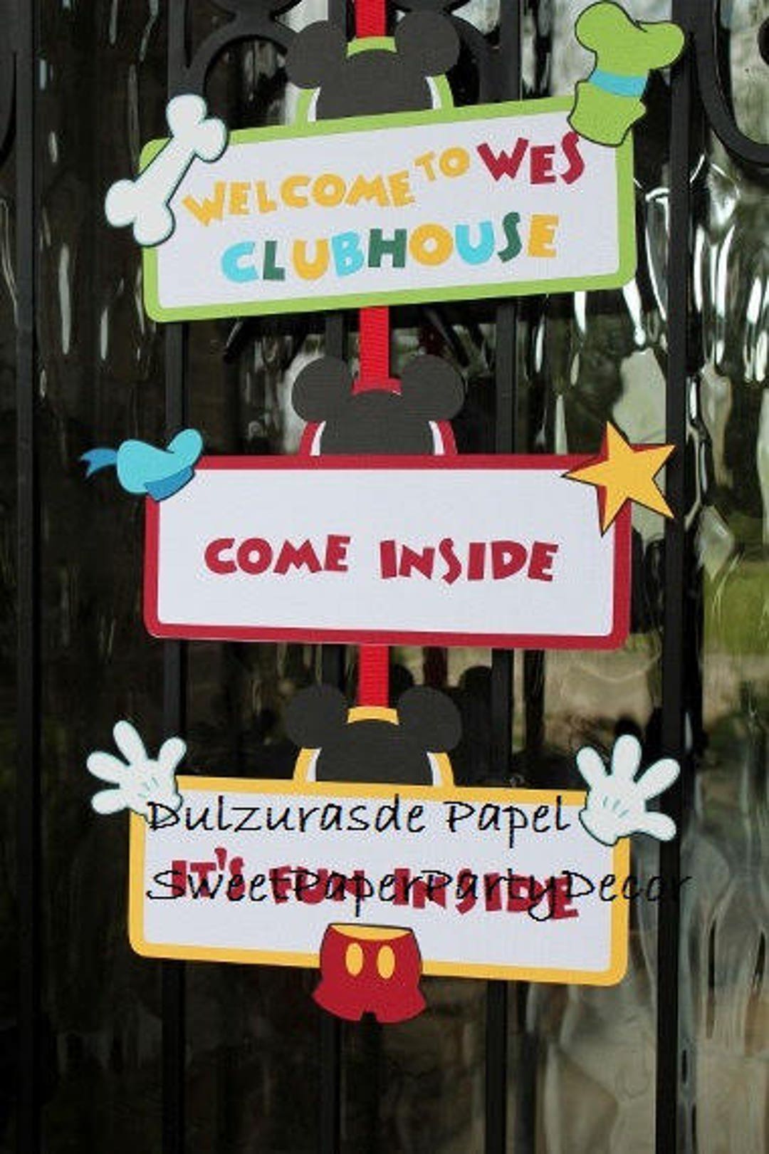 Mickey Mouse Door Sign -mickey Mouse Birthday, Mickey Mouse Party ...