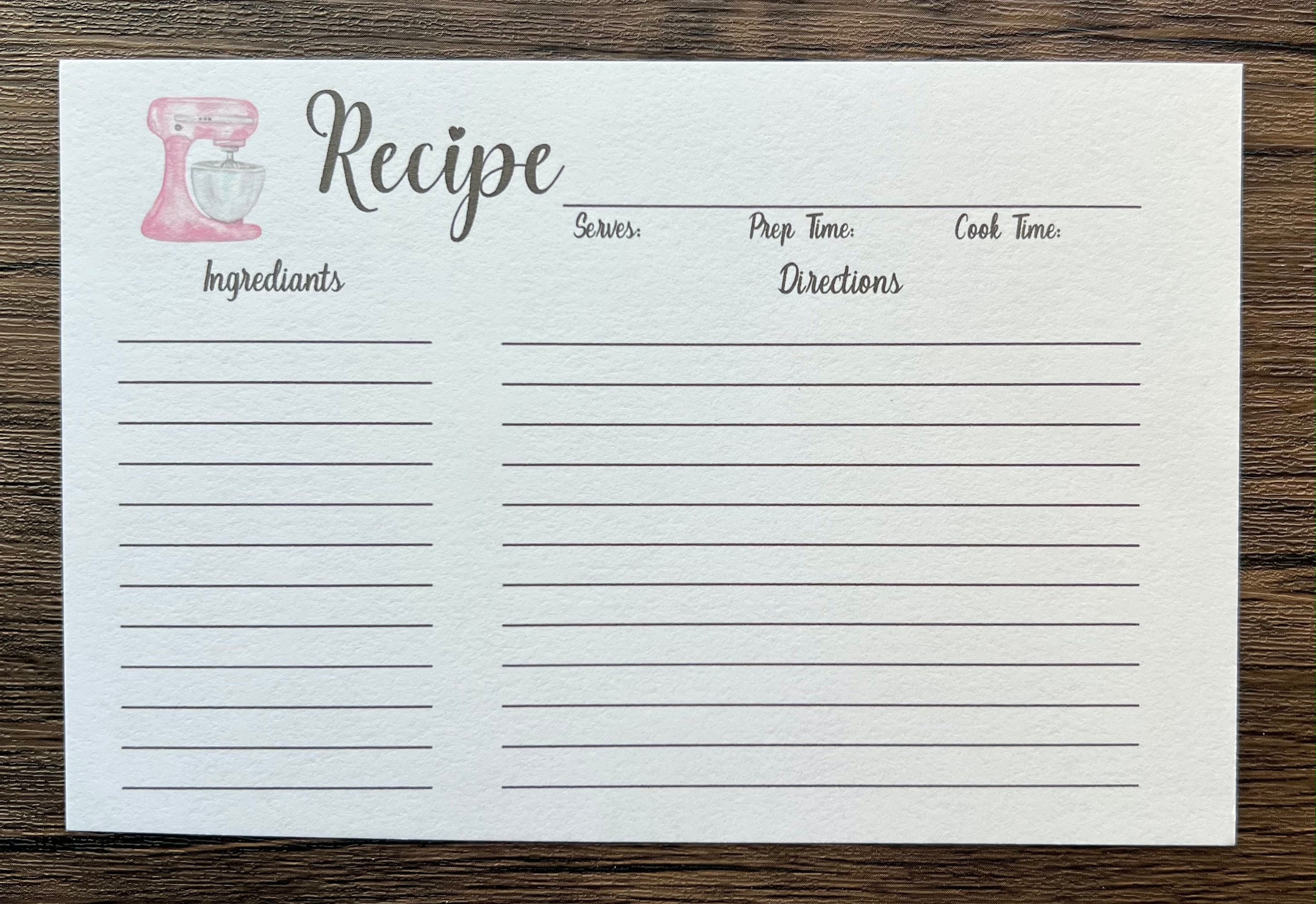 Recipe Cards, Pink Recipe Cards, Desserts, Cooking, Baking - Etsy