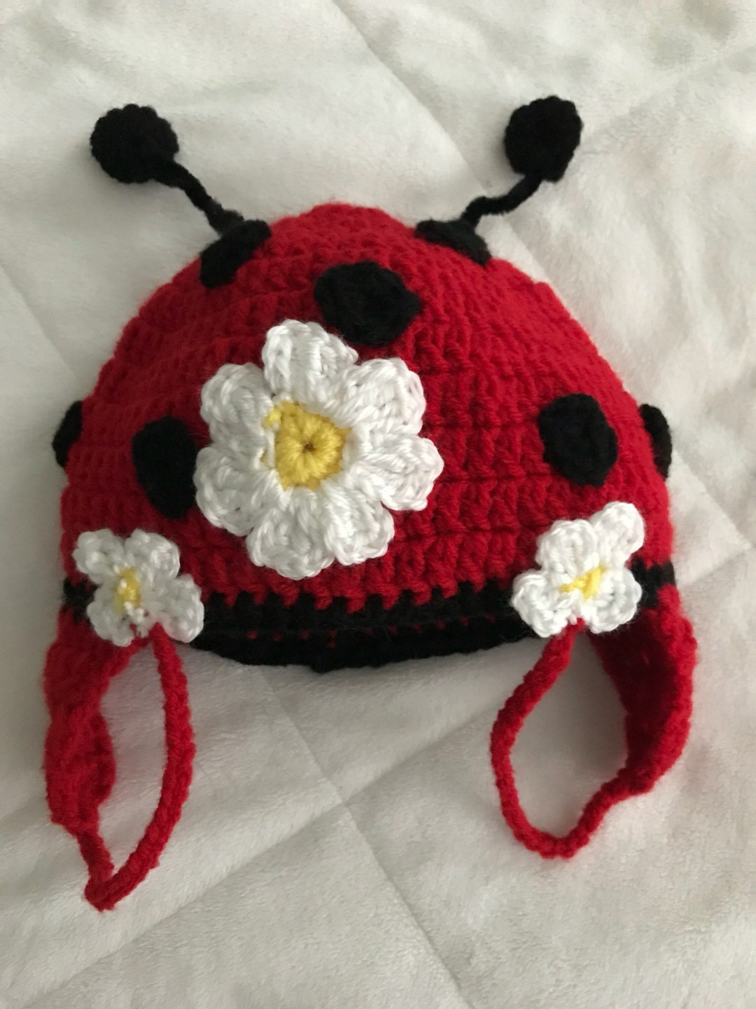 Ladybug Hat, Red Hat, Ladybug, Kids Red Hats, Crochet Ladybug Hat ...