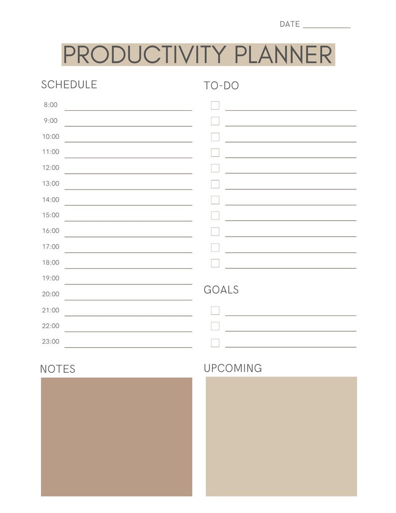 Productivity Planner coffee - Etsy