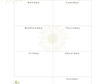 Sunflower Weekly Planner PDF - Etsy