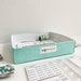 Teal Dot Desk Organizer Tray. Work From Home Office Decor. - Etsy