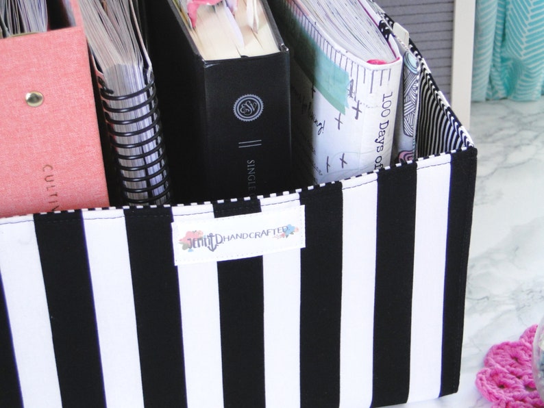 Black and White Stripe Storage for Bedroom. Room Shelf | Etsy