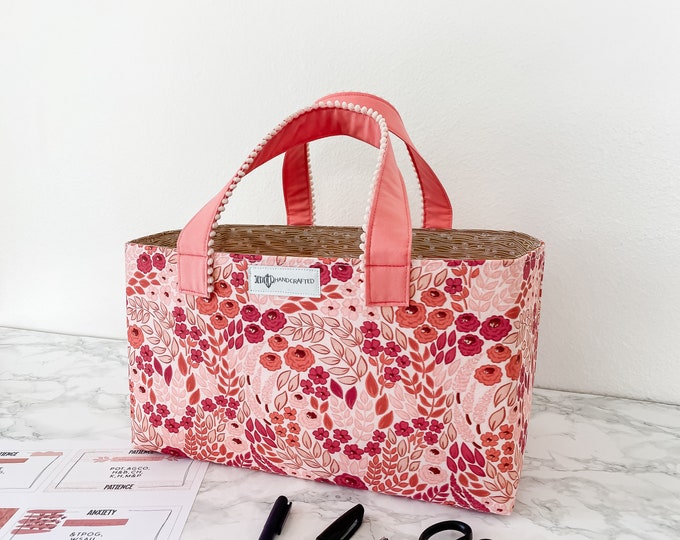 Charlotte Blush Floral Faith-based Storage Tote – Bible Journaling ...