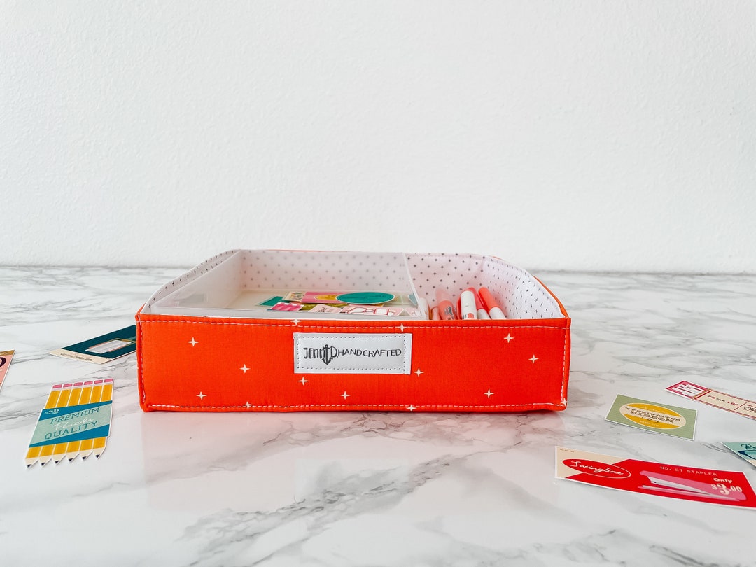 Curio Orange Flicker Desk Organizer Tray. Work From Home Office Decor ...