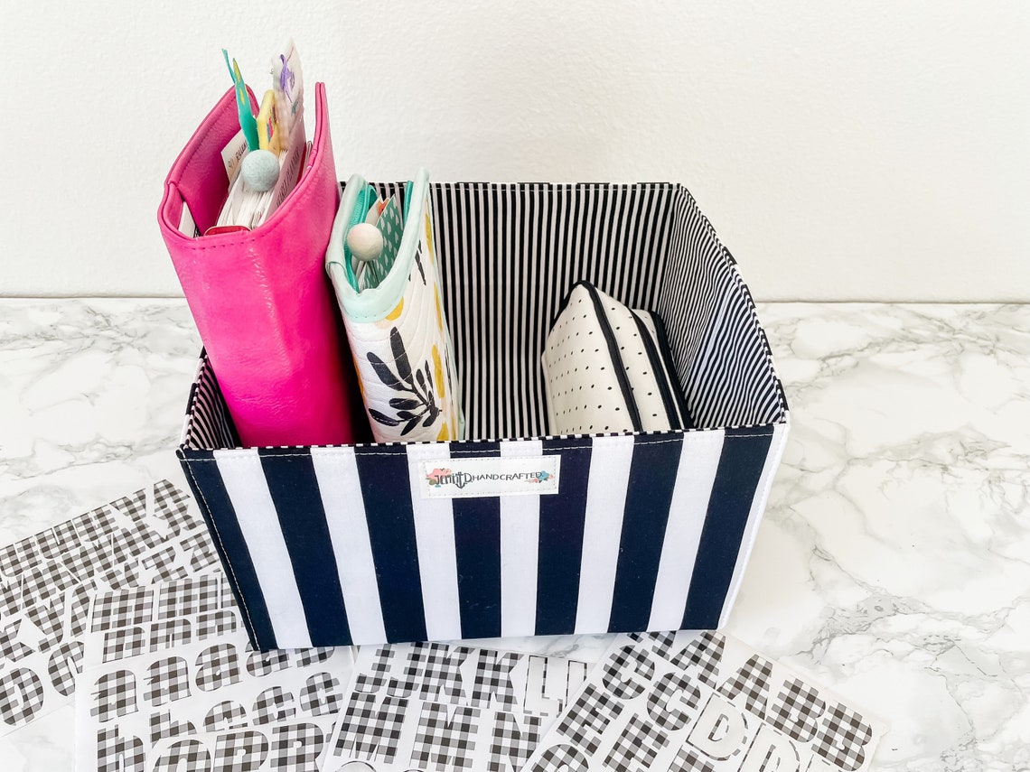 Black and White Stripe Storage for Bedroom. Room Shelf - Etsy