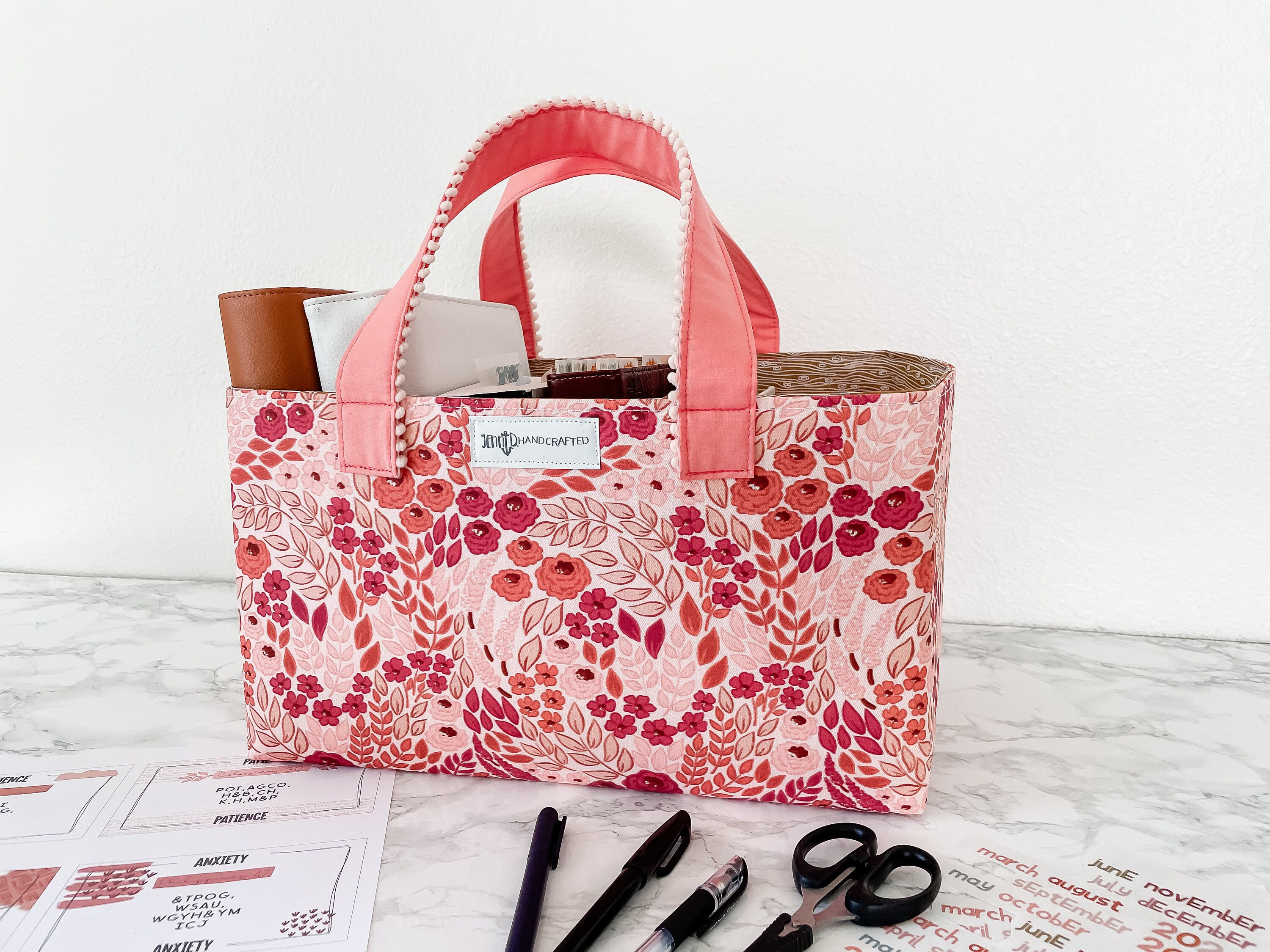 Charlotte Blush Floral Faith-based Storage Tote – Bible Journaling ...