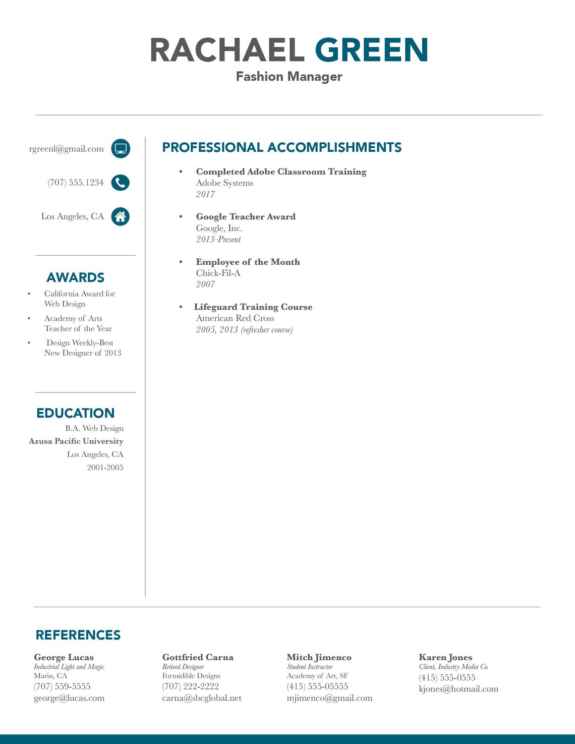Resume Design-custom Color - Etsy