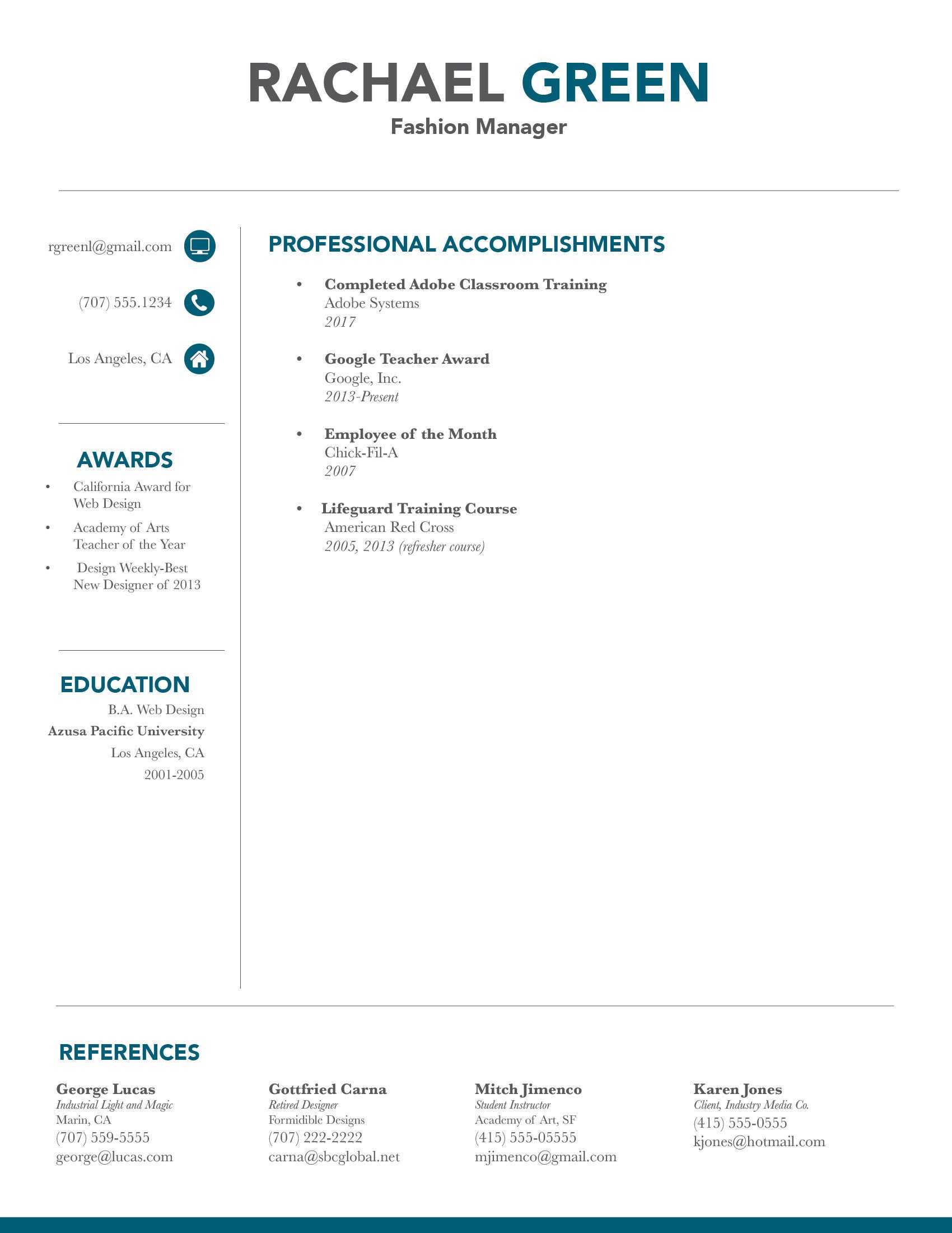 Resume Design-custom Color - Etsy