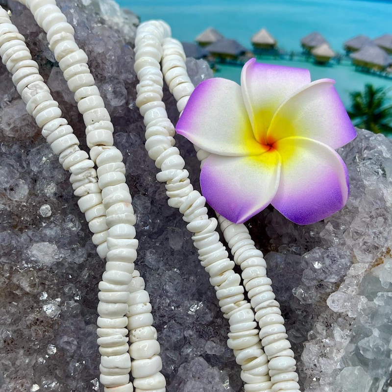Men White Puka Necklace - Etsy