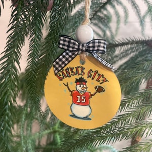 KC Chiefs Ornament Mahomes Arrowhead Football Chiefs Christmas Merry ...