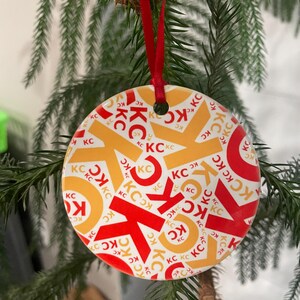 KC Chiefs Ornament | Mahomes | Kelce | Arrowhead | Football | Chiefs ...