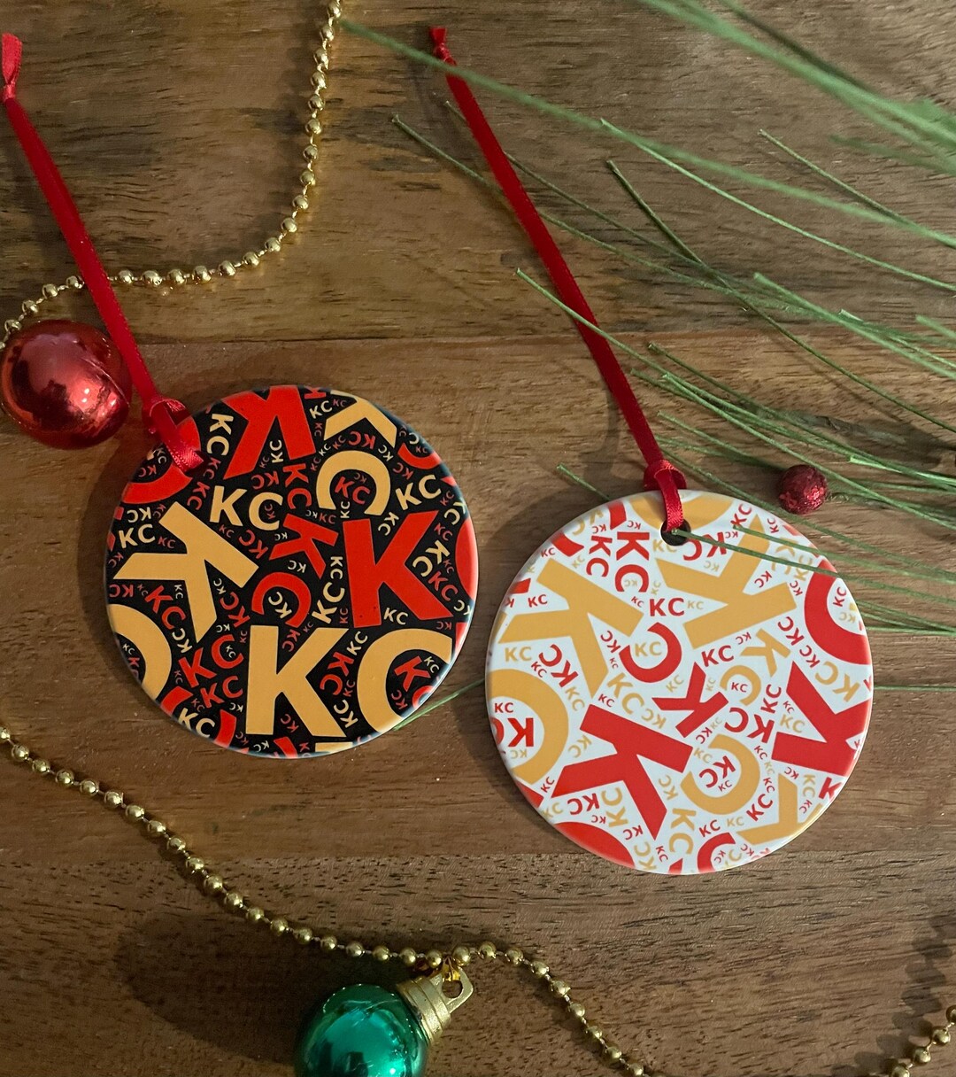 KC Chiefs Ornament | Mahomes | Kelce | Arrowhead | Football | Chiefs ...