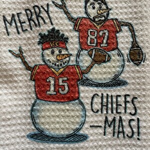 Tea Towels | Mahomes | Kelce | Chiefs Christmas | Kansas City Chiefs ...