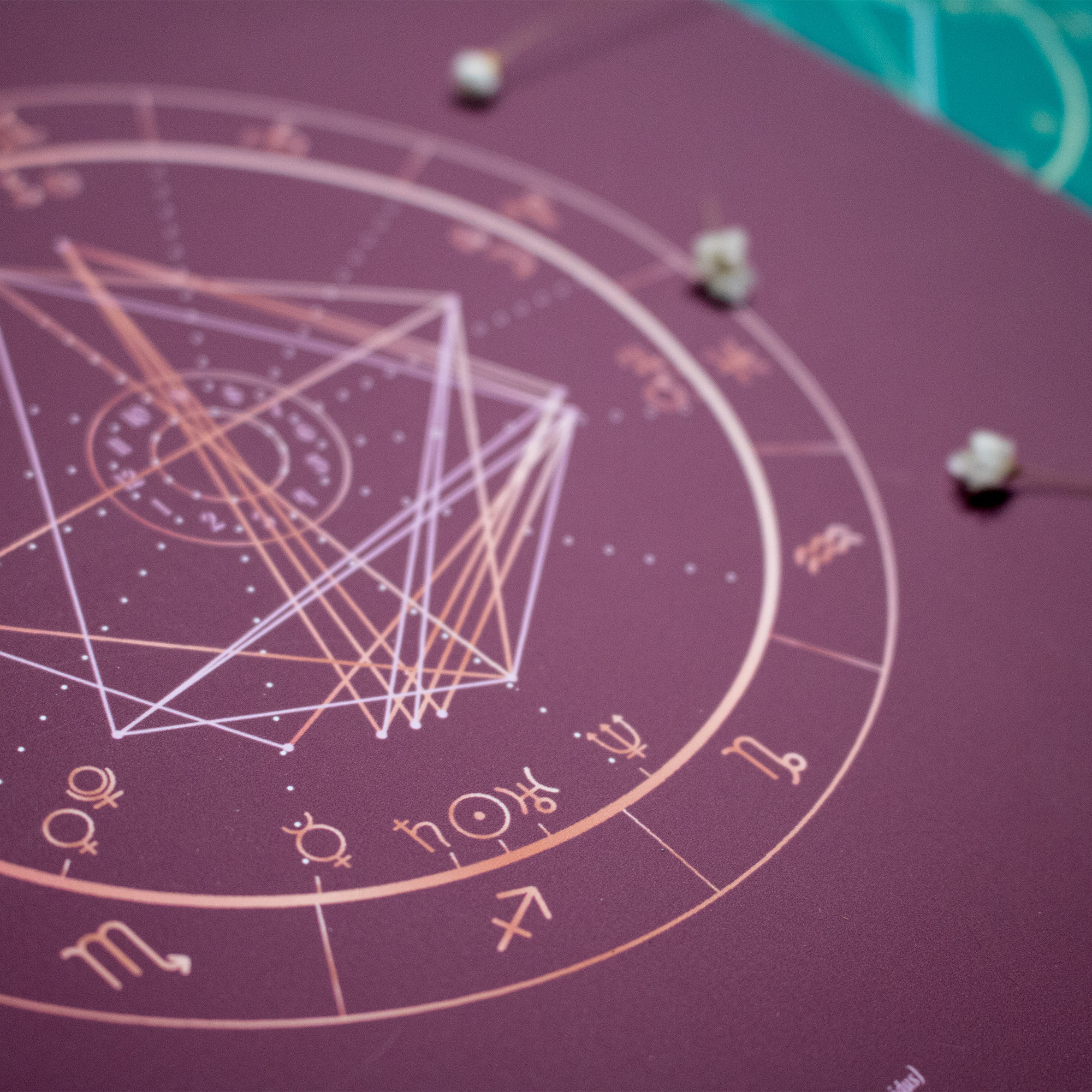 Dark Rose Quartz Custom Natal Chart Design, Personalized Birth Chart ...