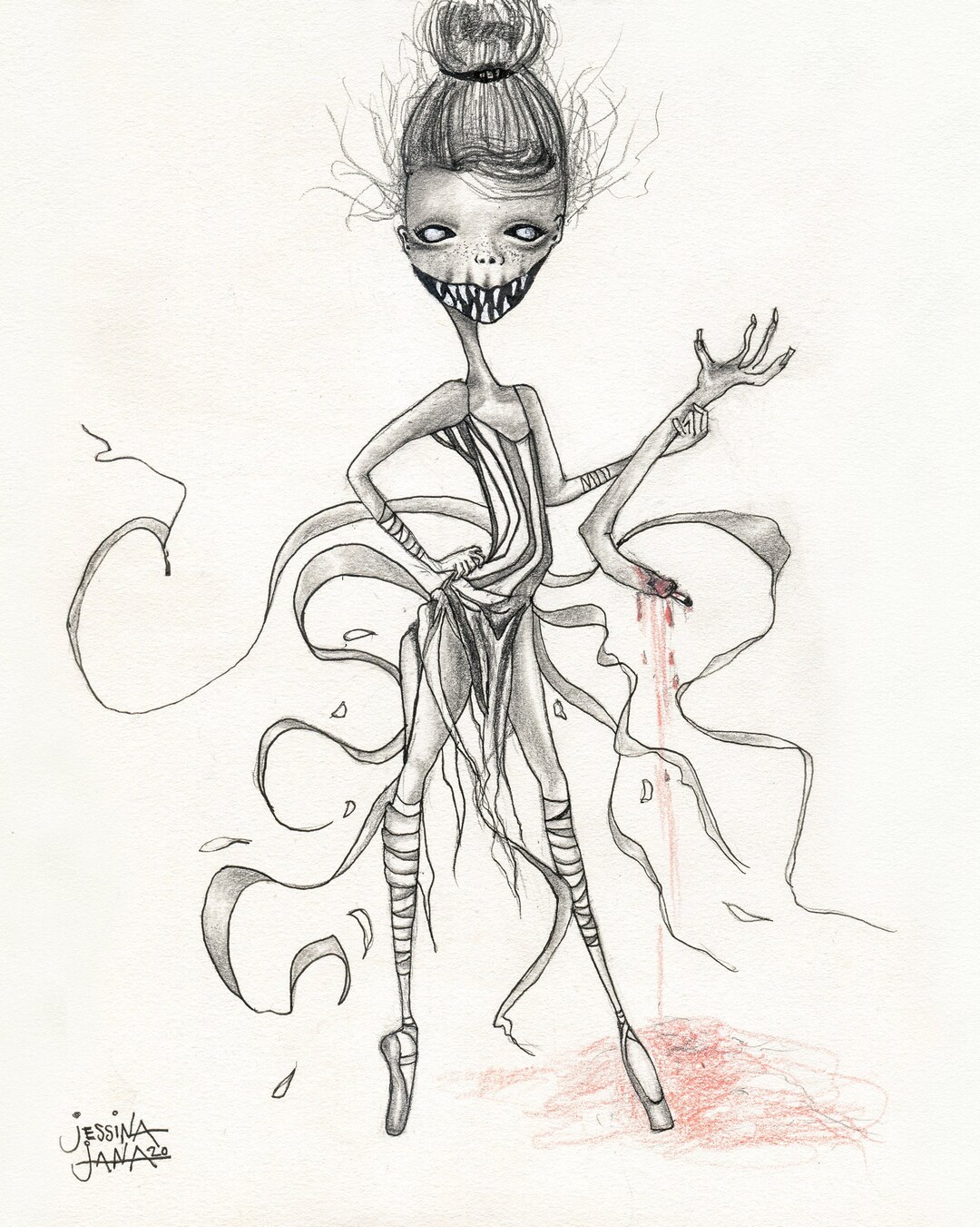 Ghoul Original Drawing - Etsy