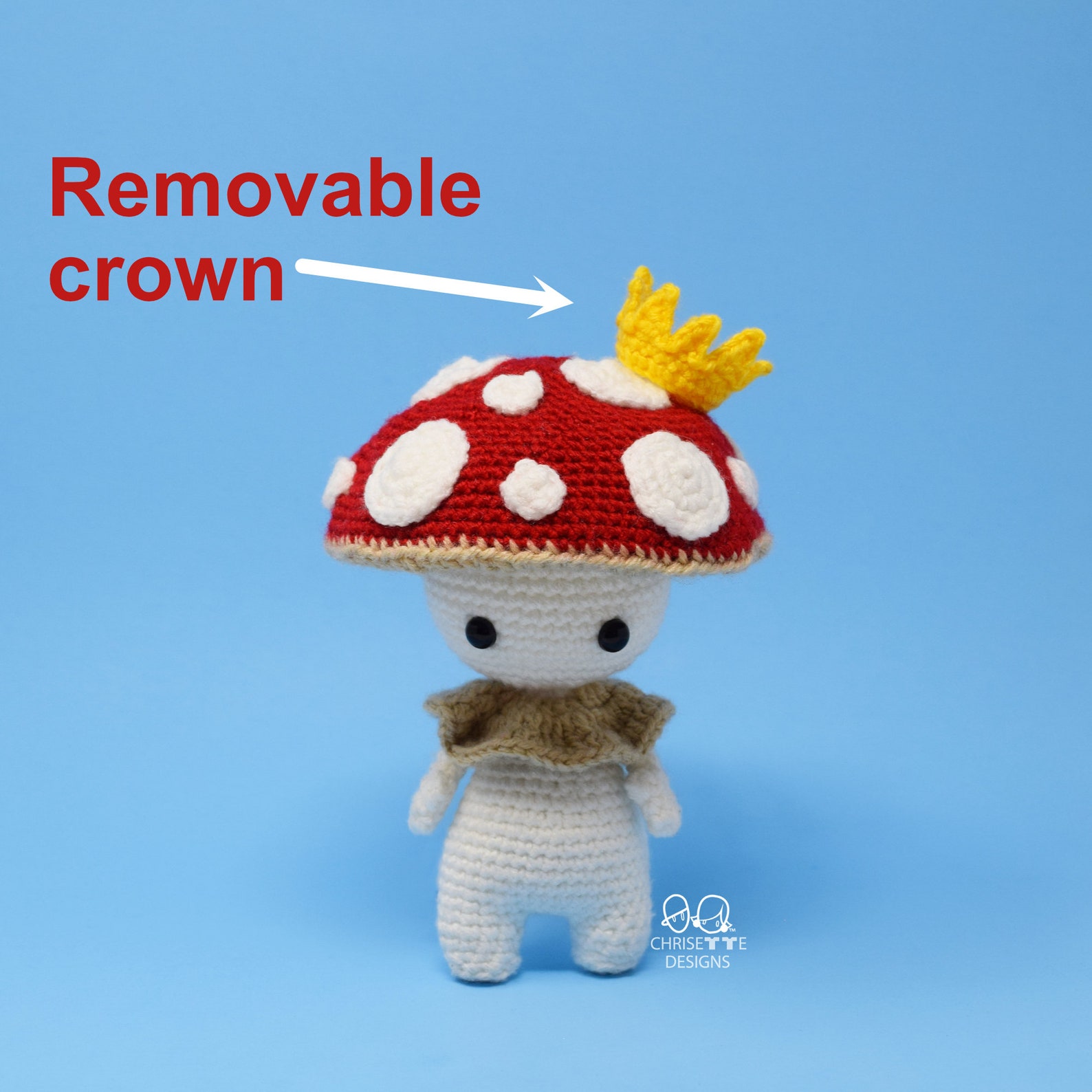 Crochet Mushroom Doll PATTERN Prince KINOKO Interactive - Etsy
