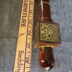 Antique Ankus Mahout Hook Goad Elephant Controller India Wood Brass 18. ...