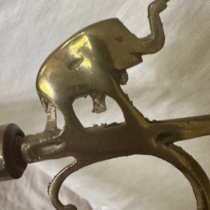 Antique Ankus Mahout Hook Goad Elephant Controller India Wood Brass 18. ...