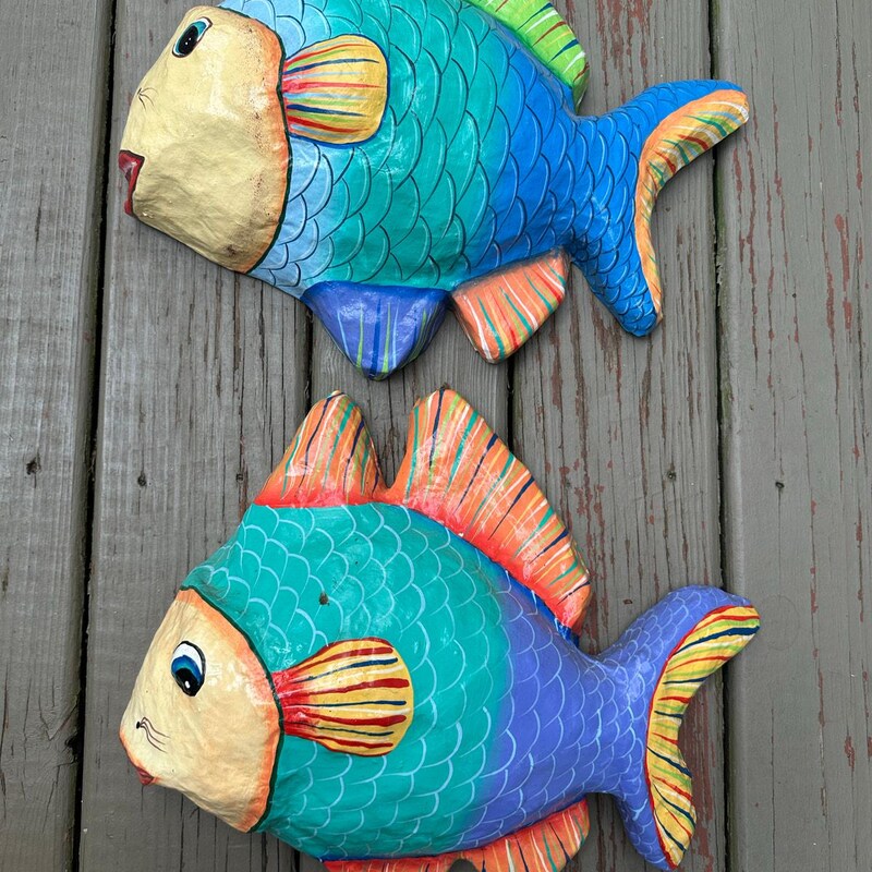 Paper Mache Fish - Etsy