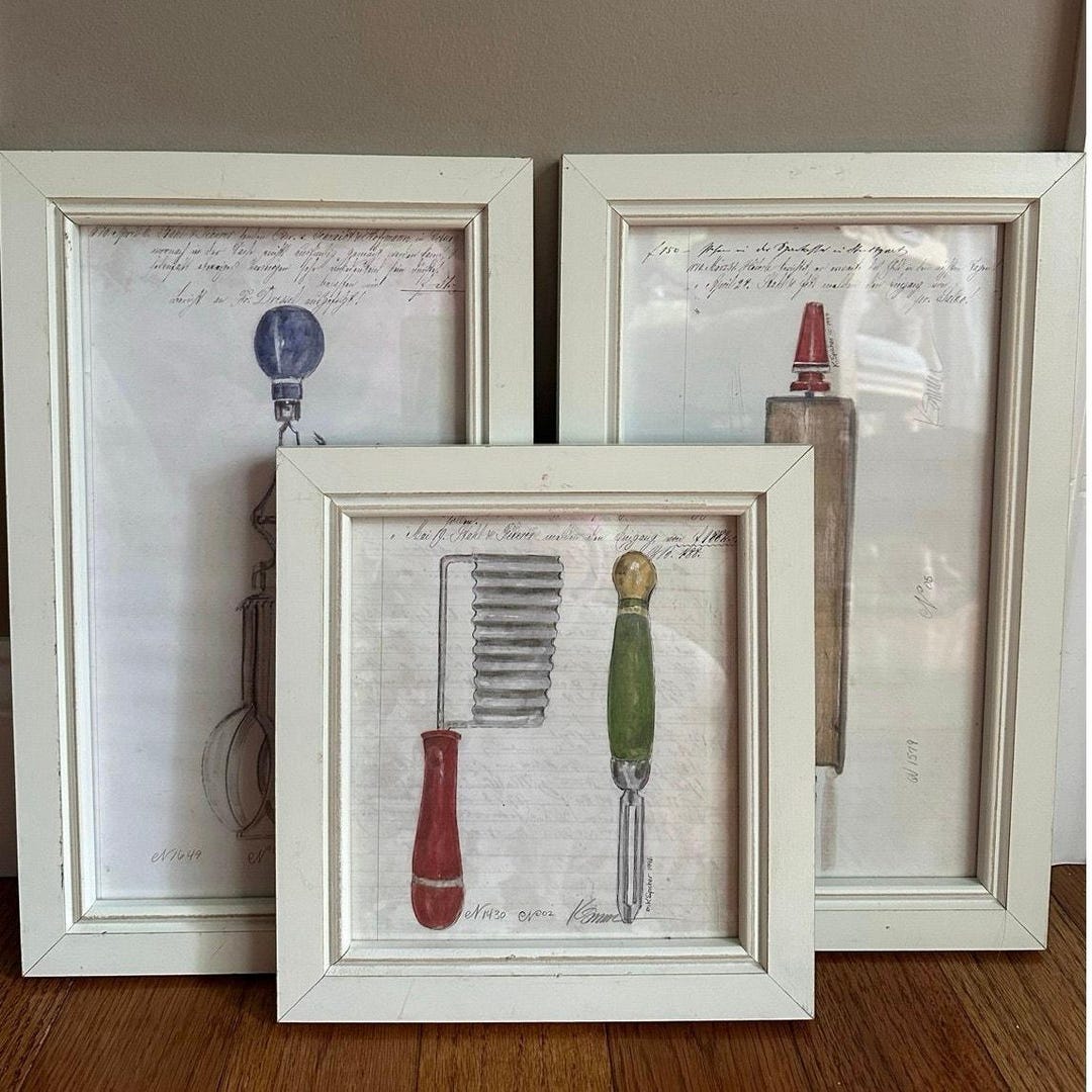 KOLENE SPICHER Primitive Rolling Pin Mixer Peeler Signed 1996-97 ...