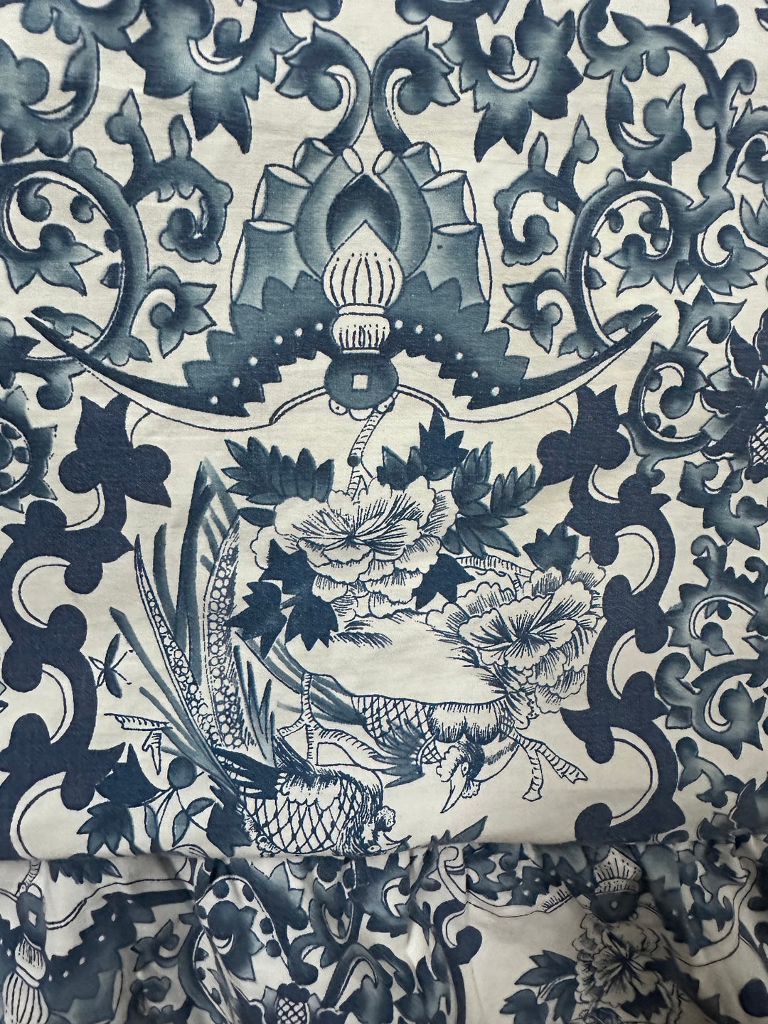 Ralph Lauren Tamarind Porcelain Bird Twin Blue & White Comforter Set ...